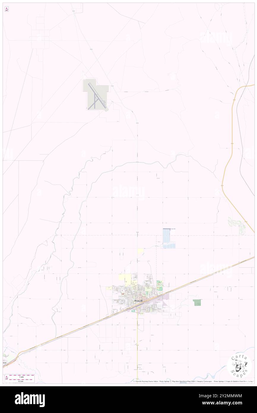 Powell wyoming map Cut Out Stock Images & Pictures - Alamy