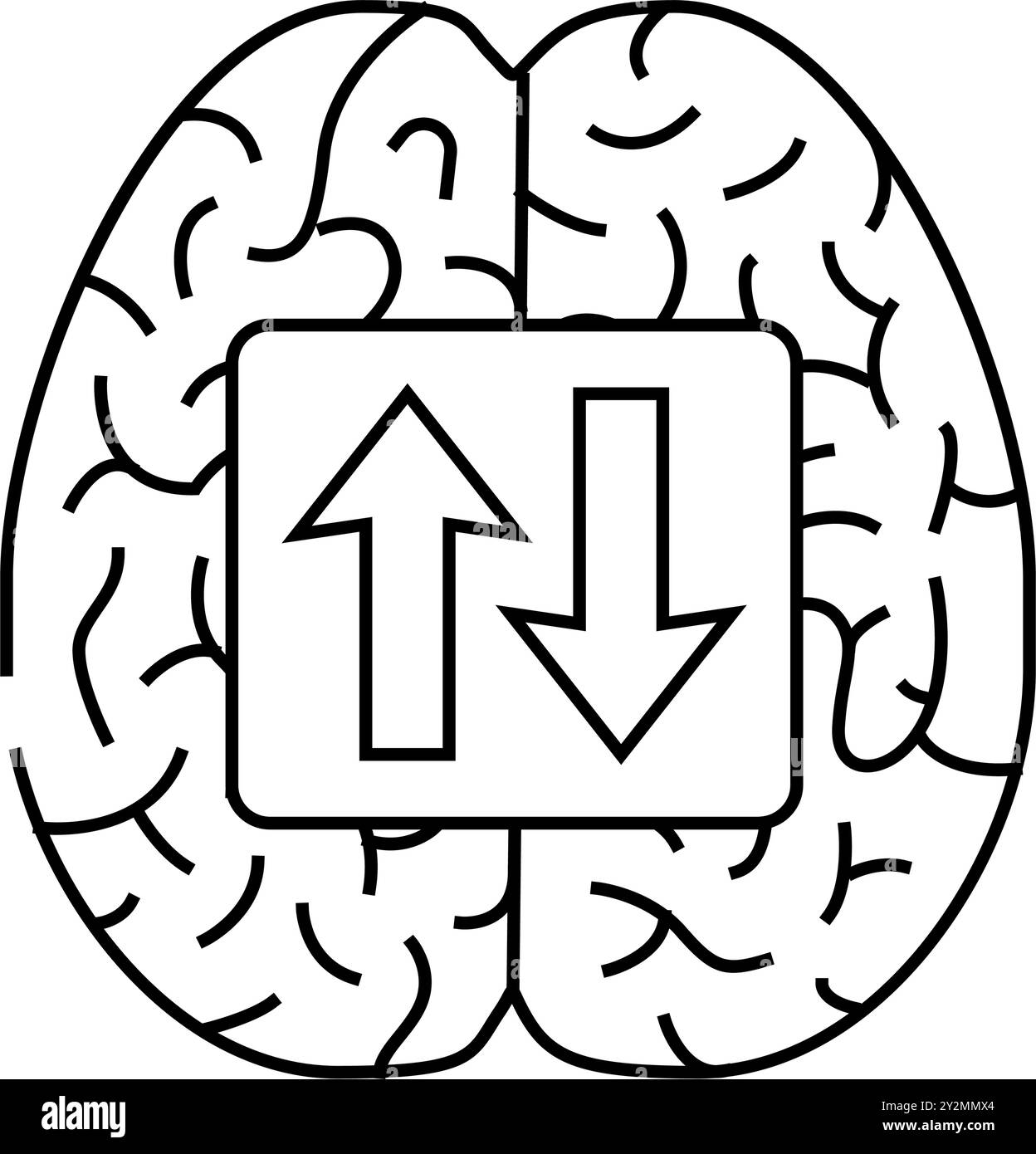 neuroplasticity neuroscience neurology line icon vector illustration ...