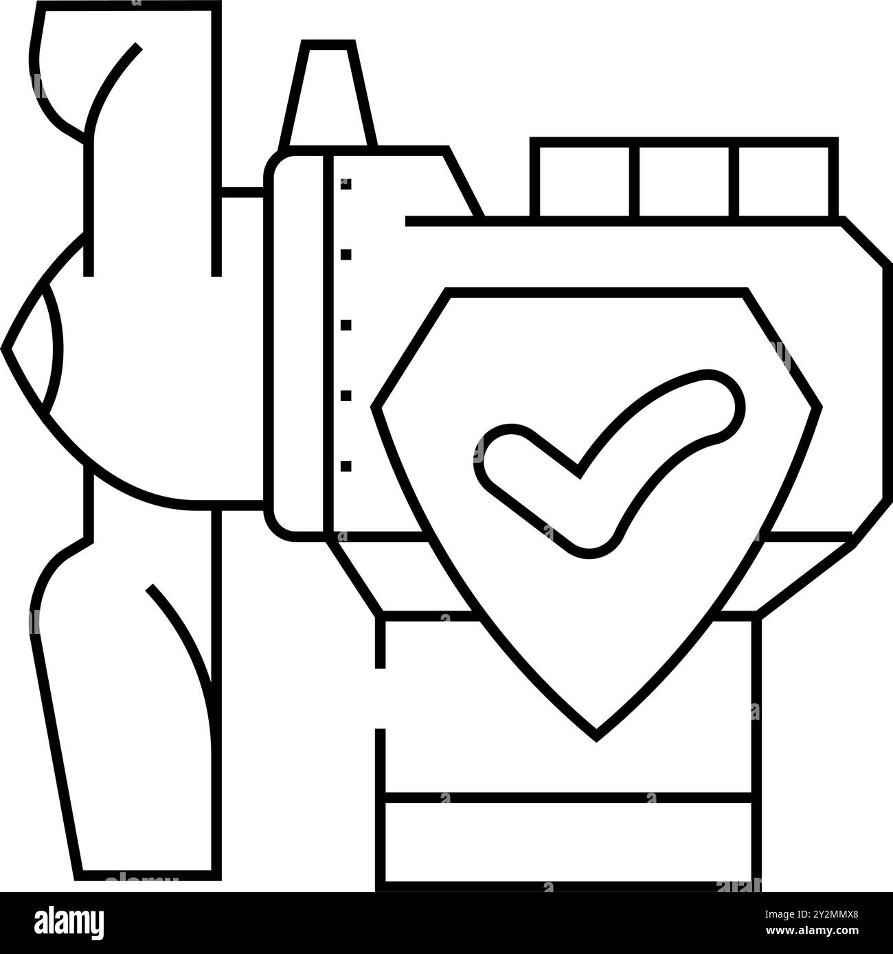 turbine safety wind line icon vector illustration Stock Vector Image ...