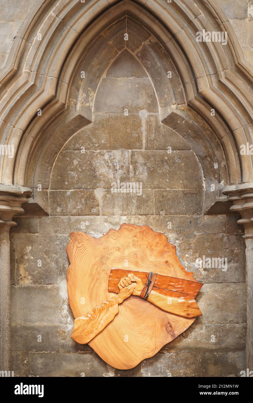 Jesus meets his mother, station of the cross in the gothic cathedral at ...