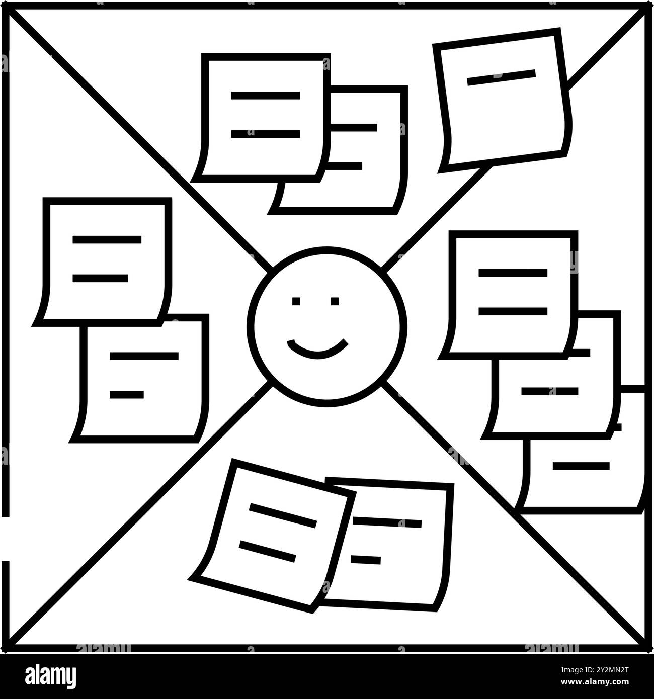 empathy map ux ui design line icon vector illustration Stock Vector ...