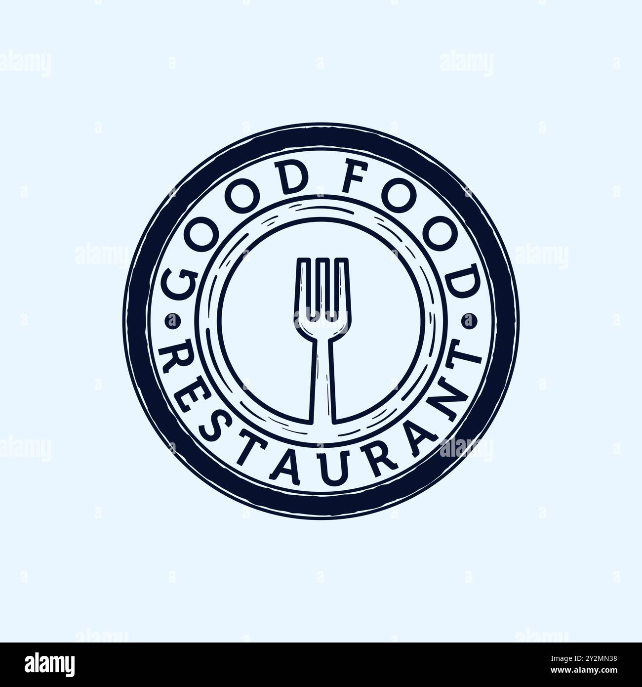 Restaurant or Cafe Line Art Modern Logo Vector Illustration Design ...