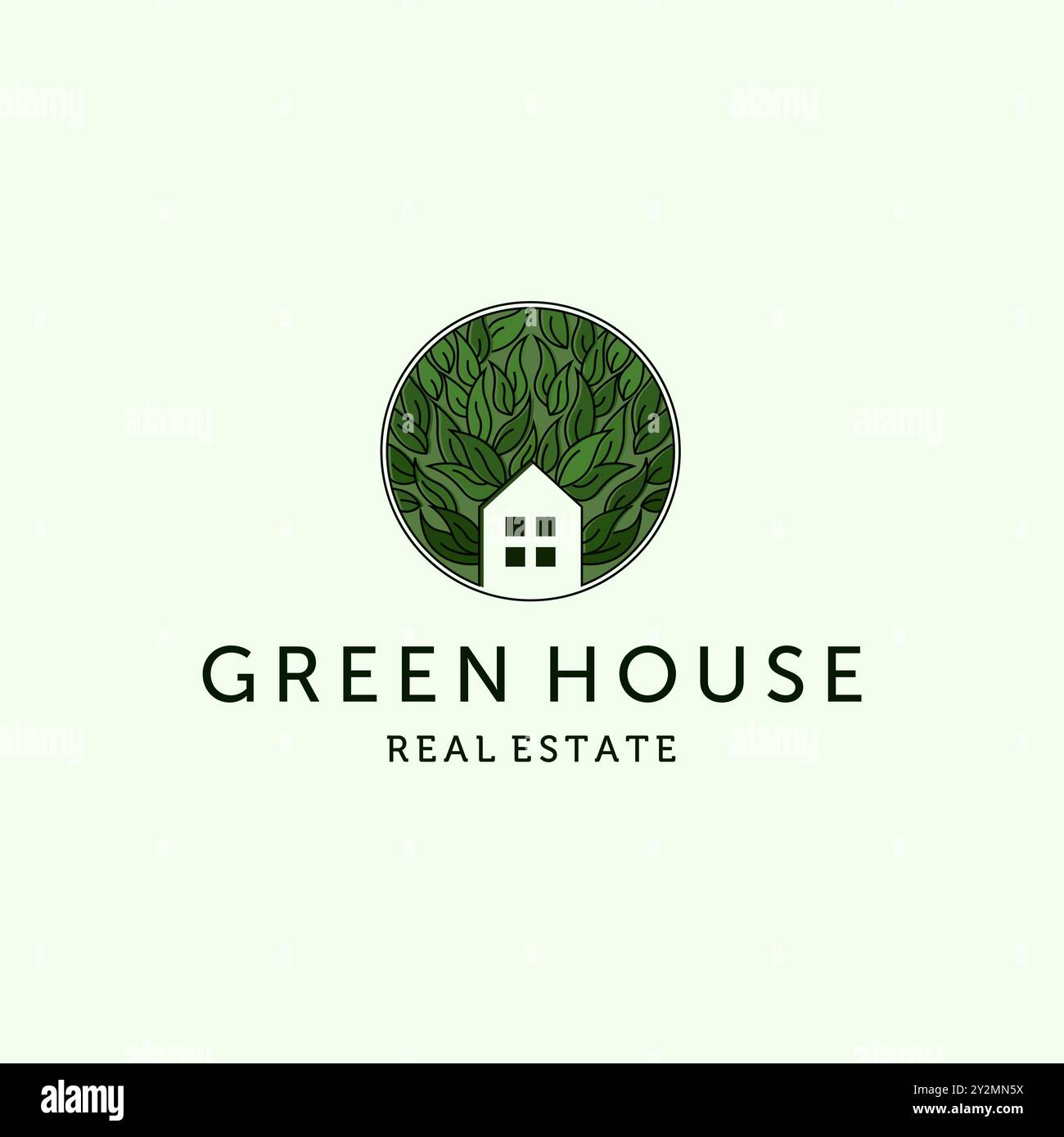 Nature House Logo Vector Illustration Design. Modern Real Estate Logo ...