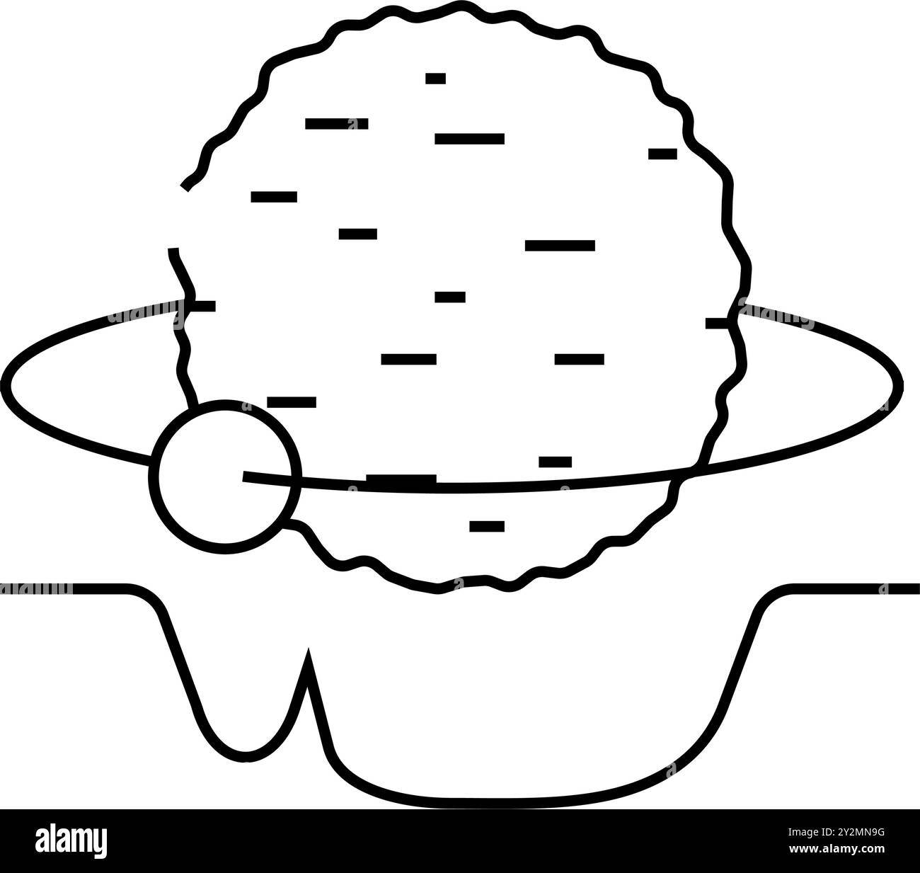 exoplanet space exploration line icon vector illustration Stock Vector ...