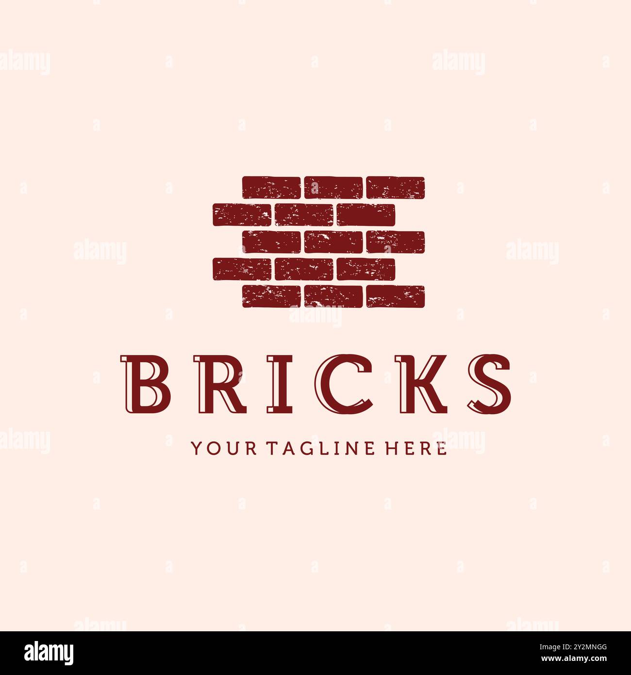Modern Brick Logo Vector Illustration Design. Brick Construction Logo ...