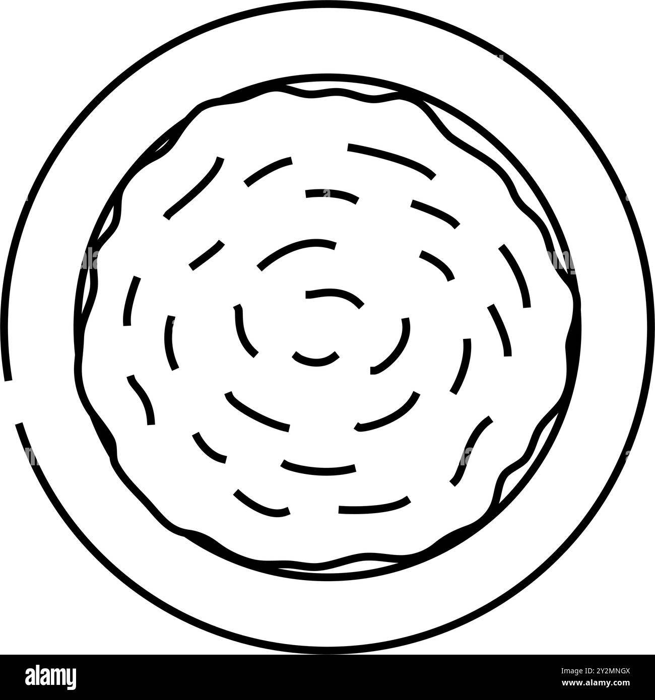 pajeon pancake korean cuisine line icon vector illustration Stock ...