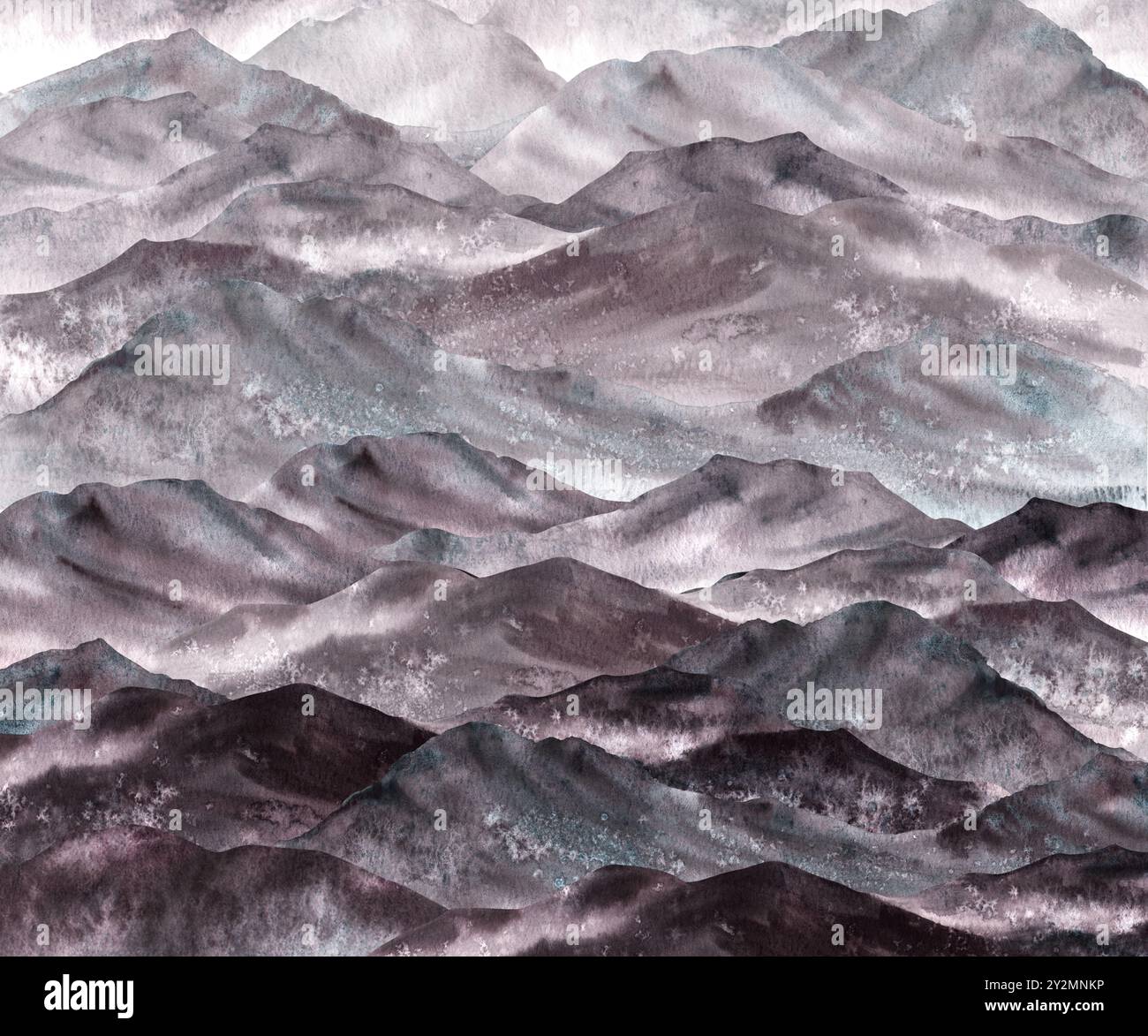 Mountains monochrome background landscape. Black white rock and hills ...