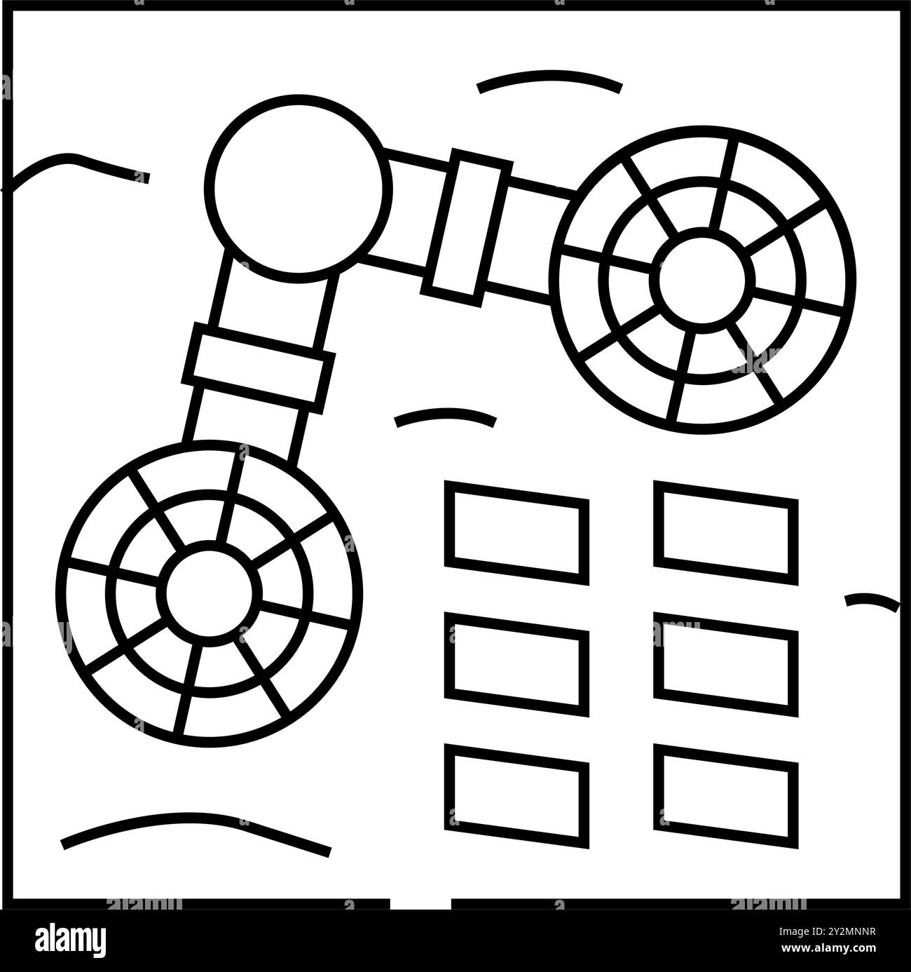 colony space exploration line icon vector illustration Stock Vector ...