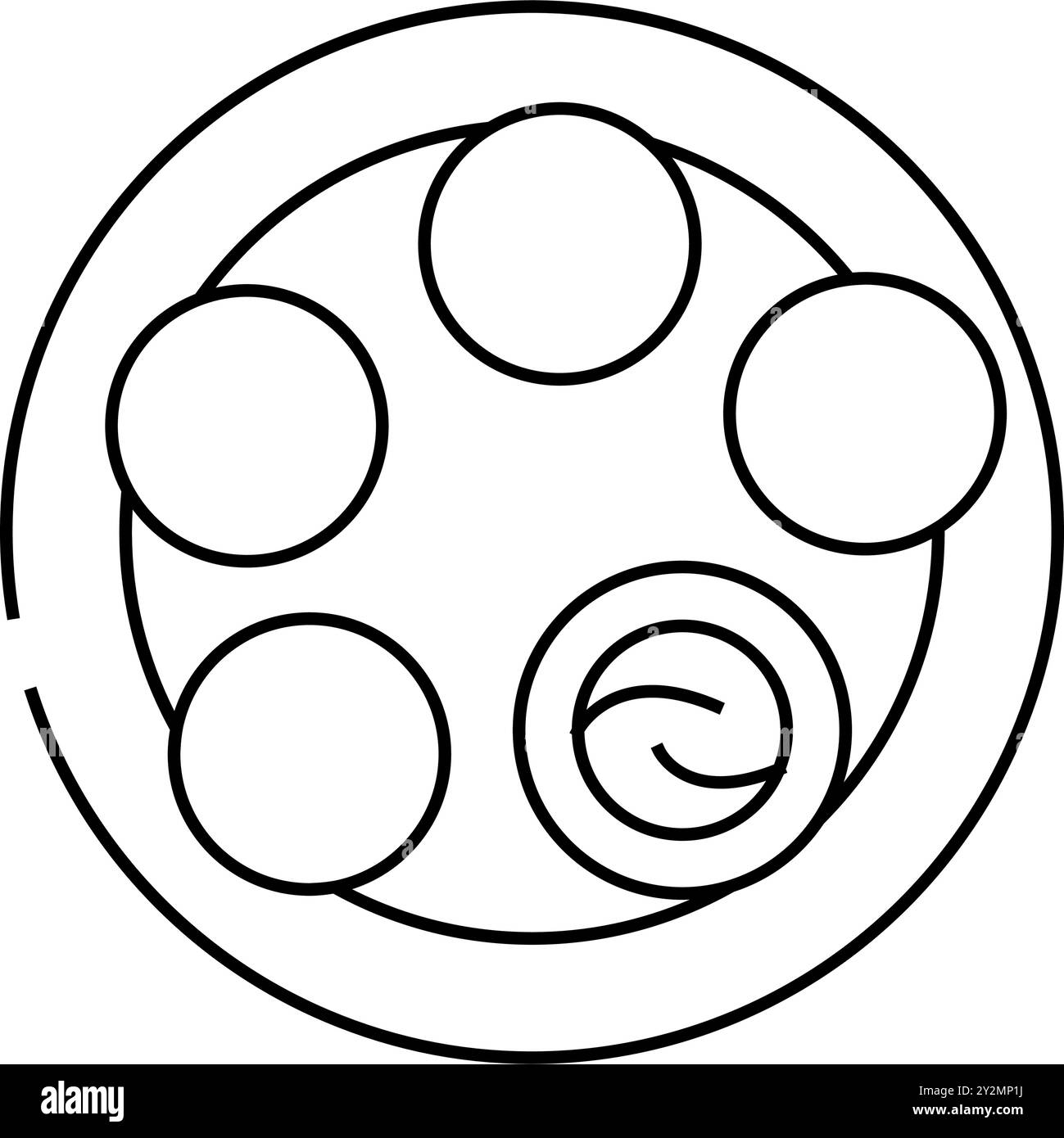 arancini balls italian cuisine line icon vector illustration Stock ...