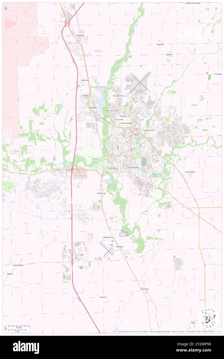 Columbus, Bartholomew County, US, United States, Indiana, N 39 12' 5 ...