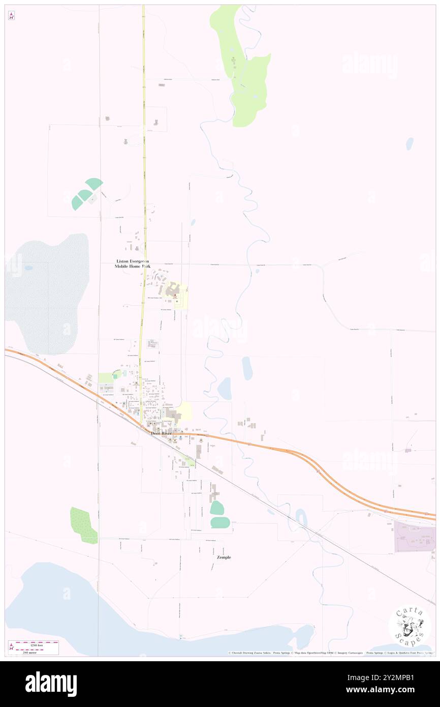 Map of deer river minnesota Cut Out Stock Images & Pictures - Alamy