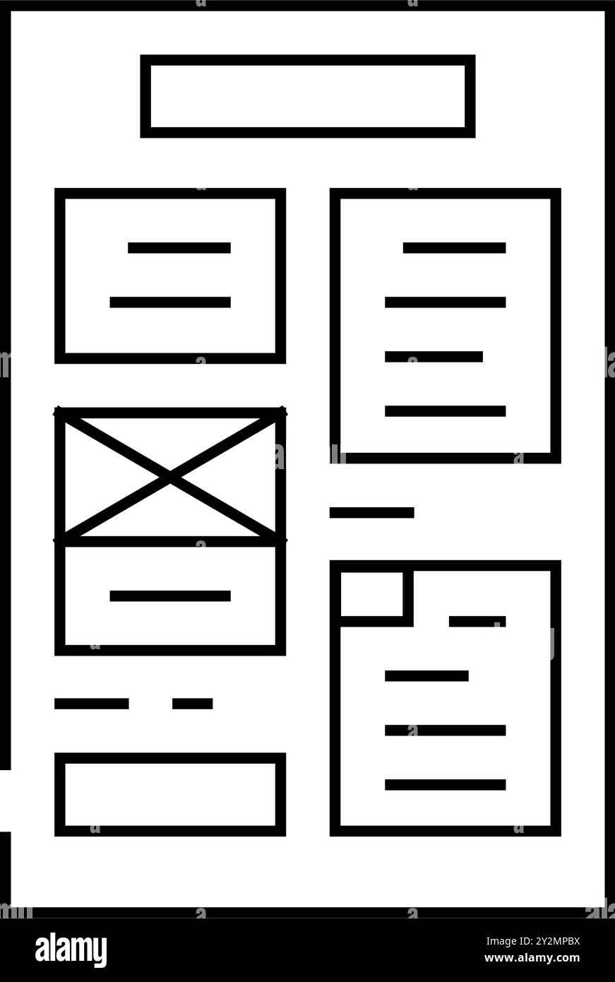 document layout technical writer line icon vector illustration Stock ...