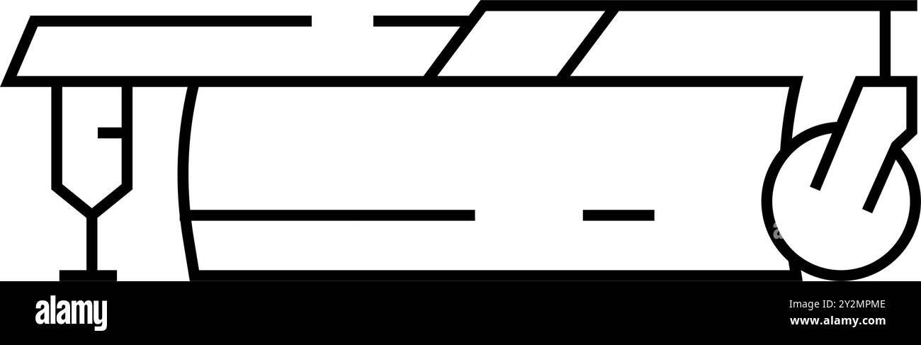 grading blade construction vehicle line icon vector illustration Stock ...