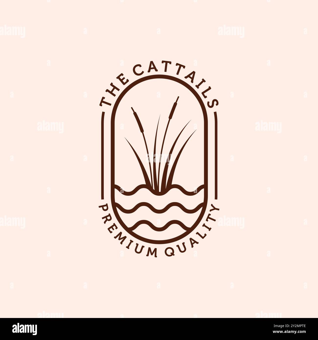 Cattail or Reed Logo Vector Illustration Design. Simple Modern ...