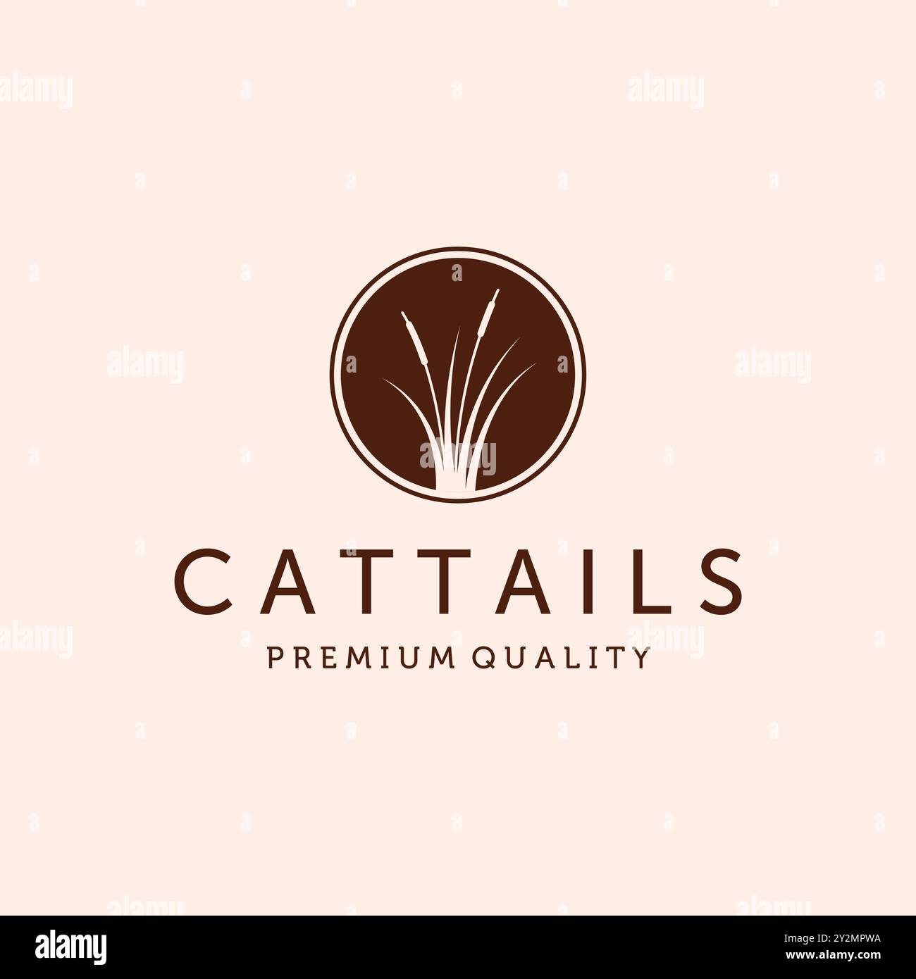 Cattail or Reed Logo Vector Illustration Design. Simple Modern ...