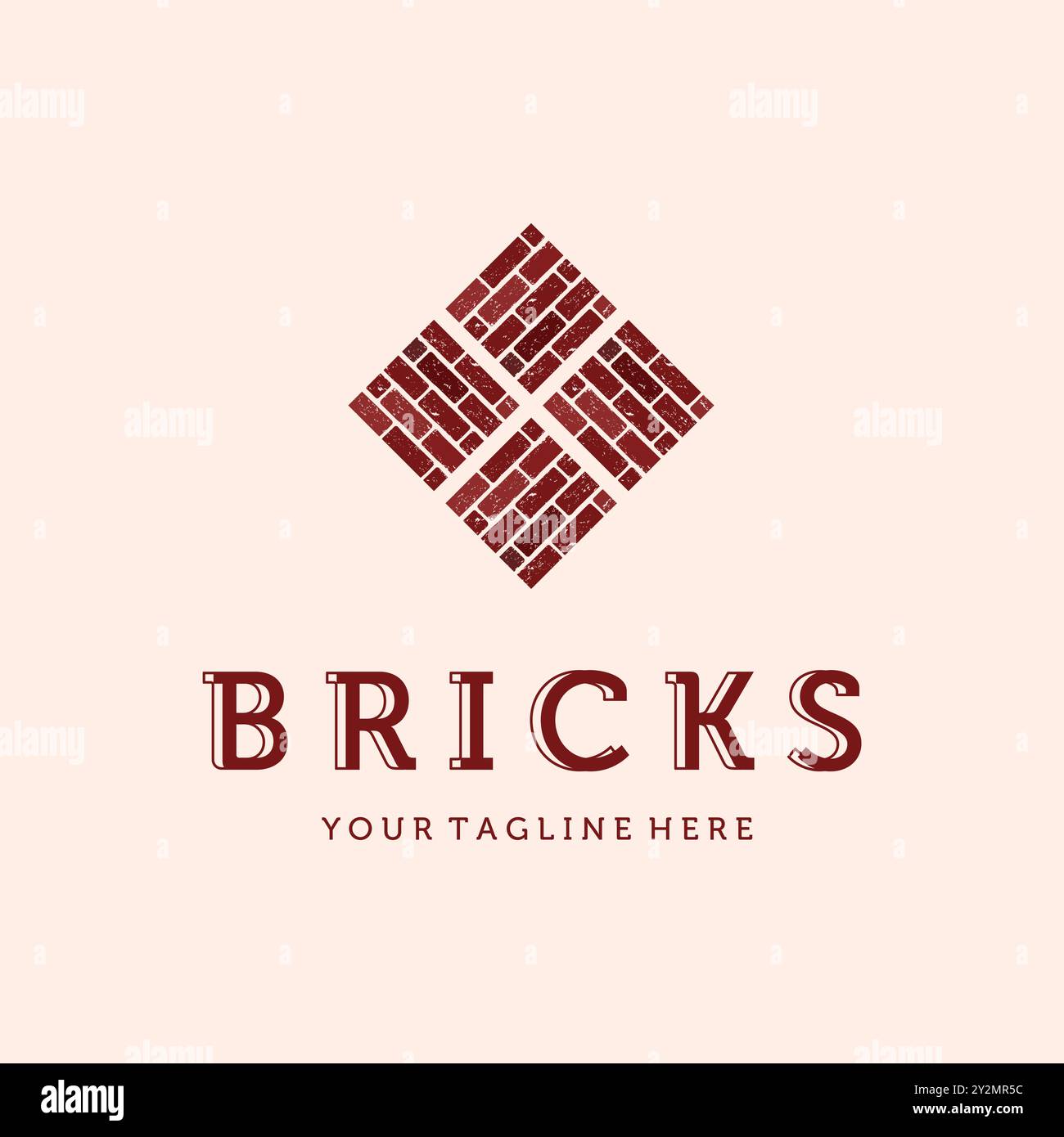 Modern Brick Logo Vector Illustration Design. Brick Construction Logo ...