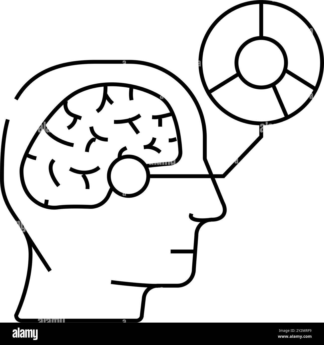 cognitive skills neuroscience neurology line icon vector illustration ...