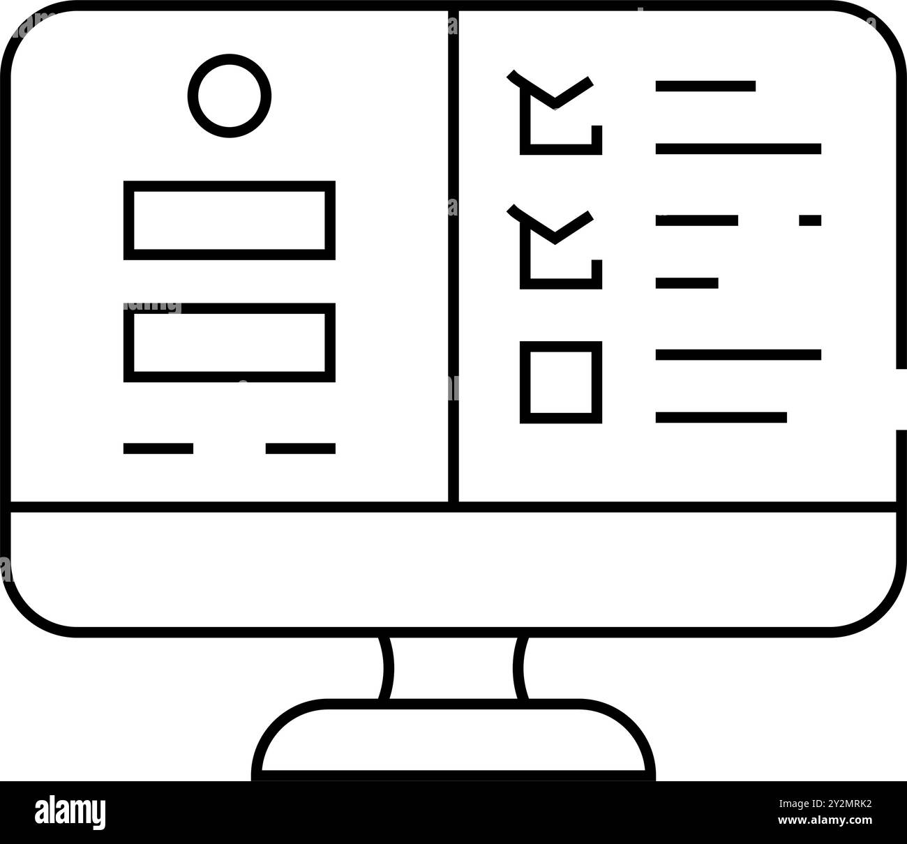 usability testing ux ui design line icon vector illustration Stock ...