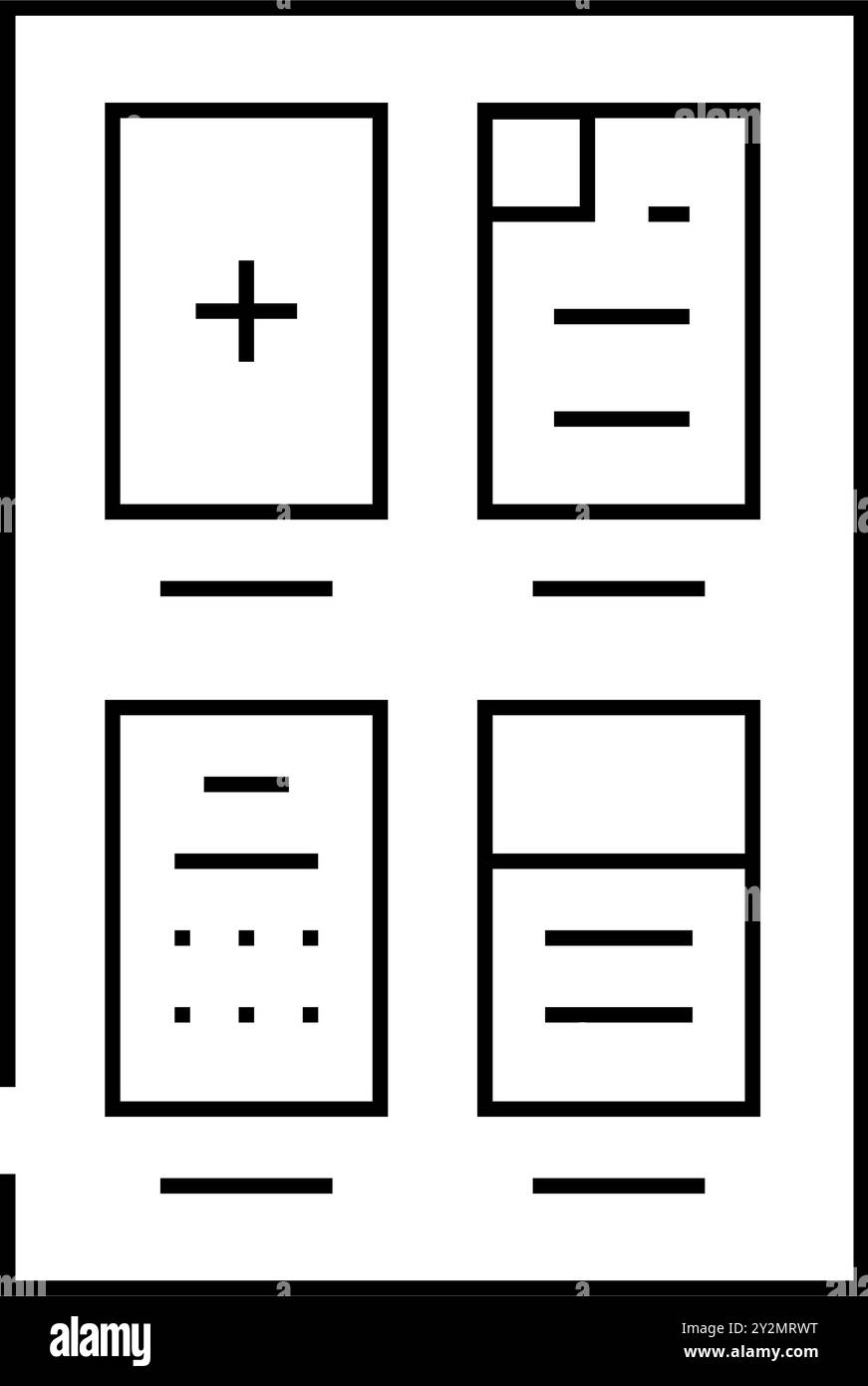 document templates technical writer line icon vector illustration Stock ...