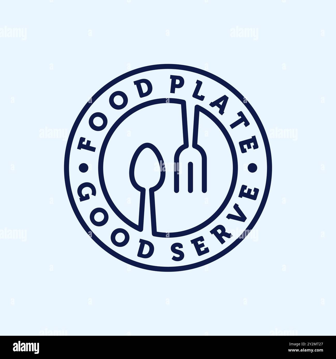 Restaurant or Cafe Line Art Modern Logo Vector Illustration Design ...