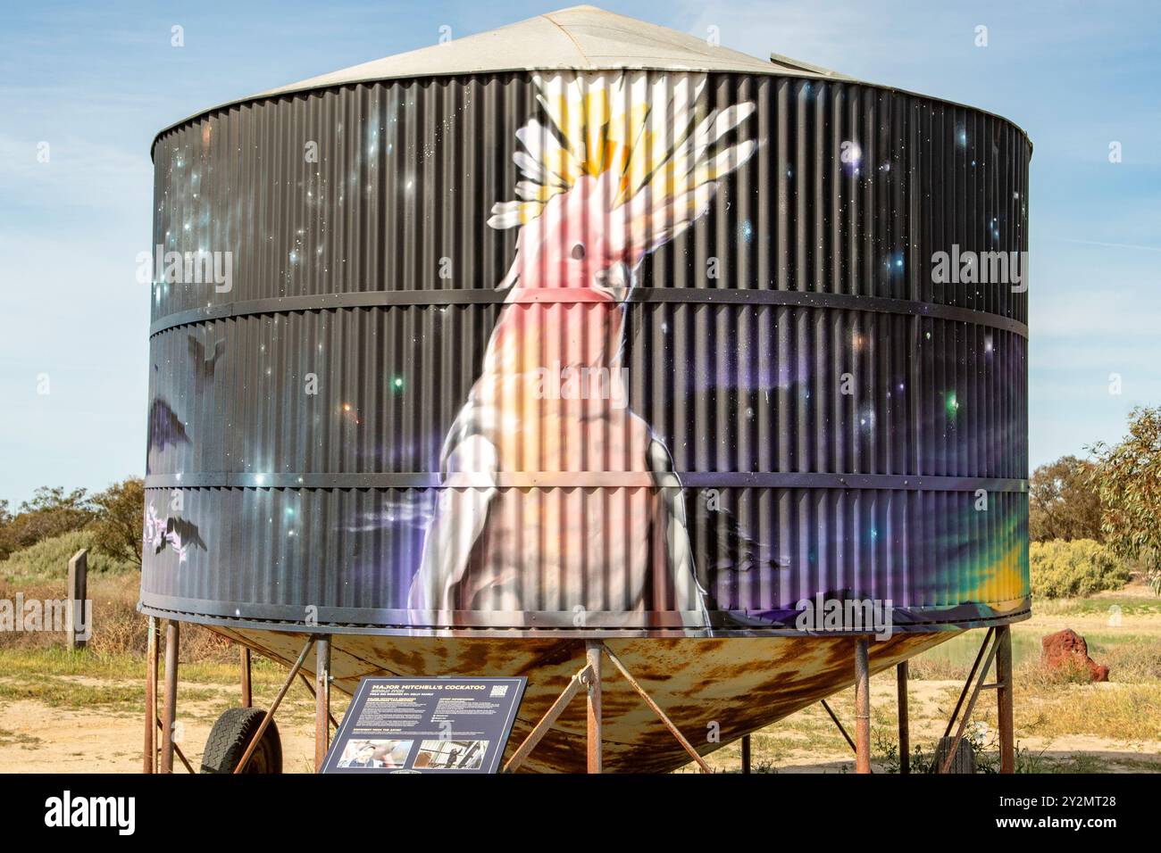 Major Mitchell Cockatoo Mobile Silo Art by Bryan Itch, Woomelang ...