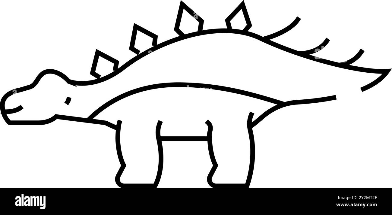 kentrosaurus dinosaur animal line icon vector illustration Stock Vector Image & Art - Alamy