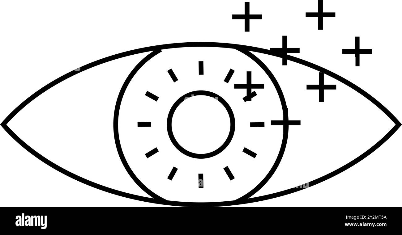 eye tracking ux ui design line icon vector illustration Stock Vector ...