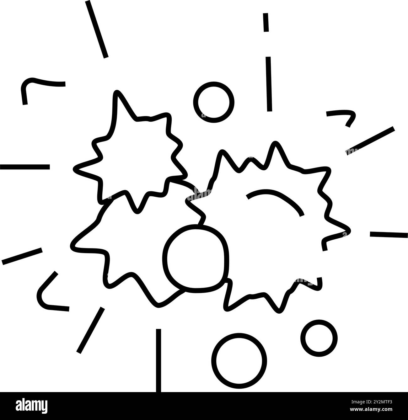 splatter paintball game line icon vector illustration Stock Vector ...