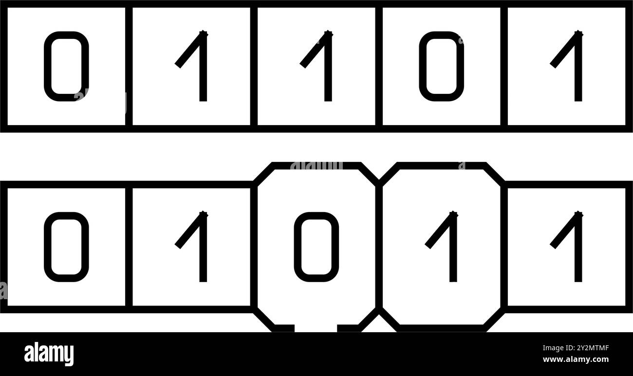 genetic algorithm line icon vector illustration Stock Vector Image ...