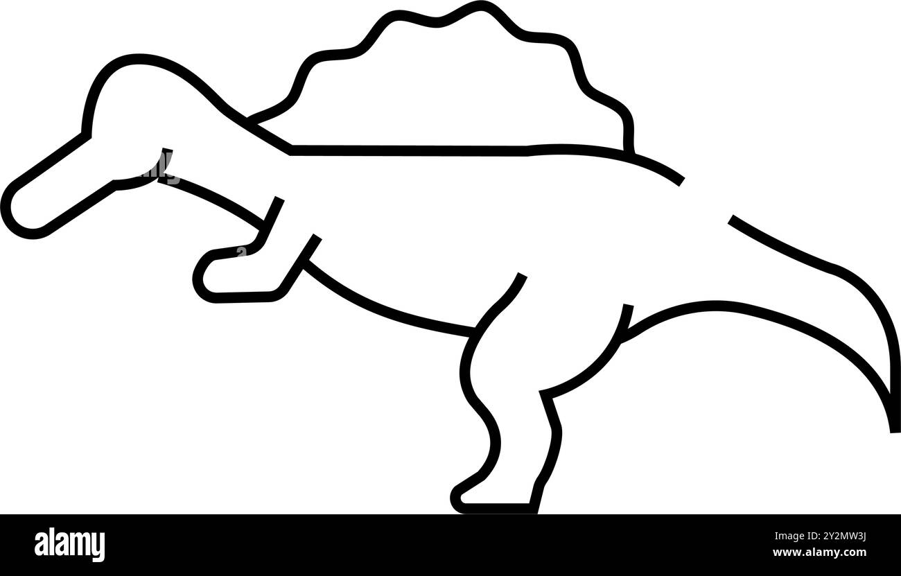 Spinosaurus symbol Black and White Stock Photos & Images - Alamy