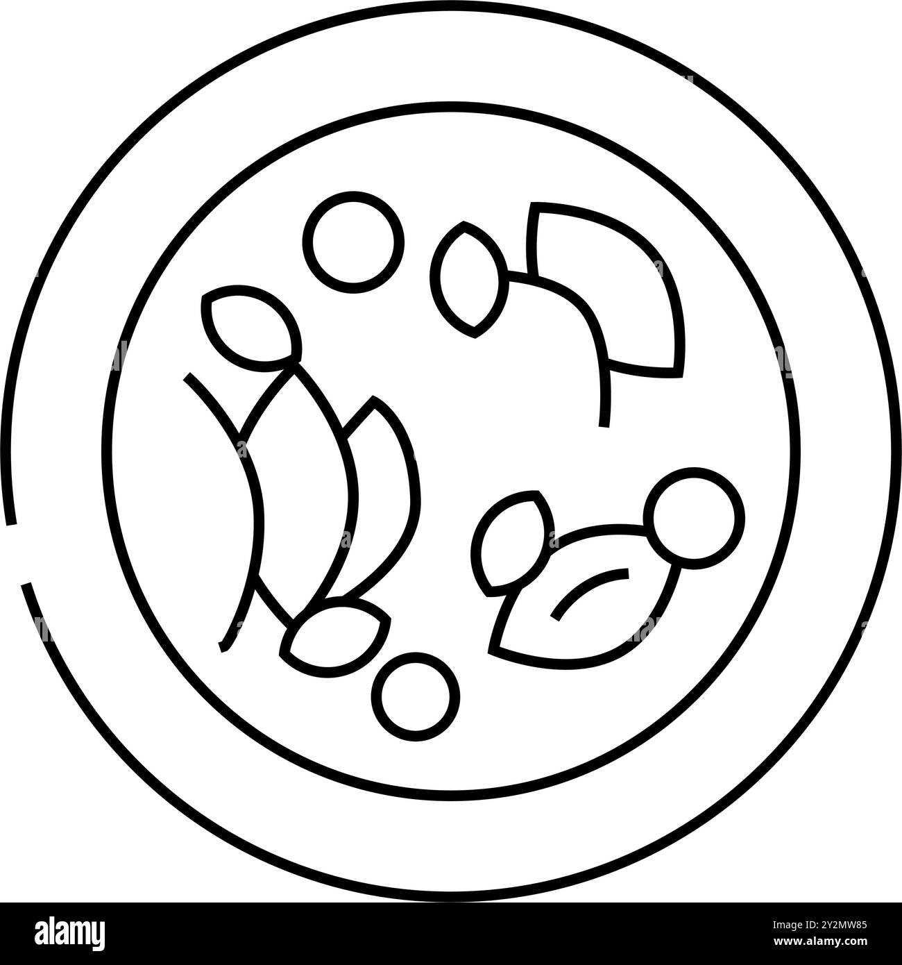 clam chowder sea cuisine line icon vector illustration Stock Vector ...