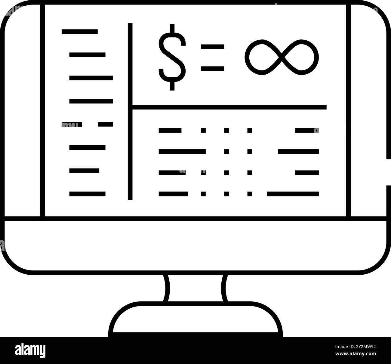 financial independence line icon vector illustration Stock Vector Image ...