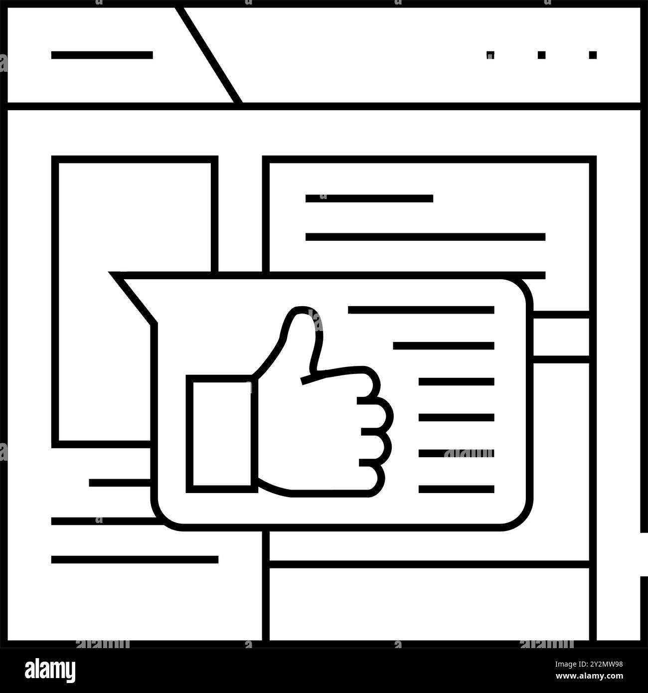 design critique ux ui line icon vector illustration Stock Vector Image ...