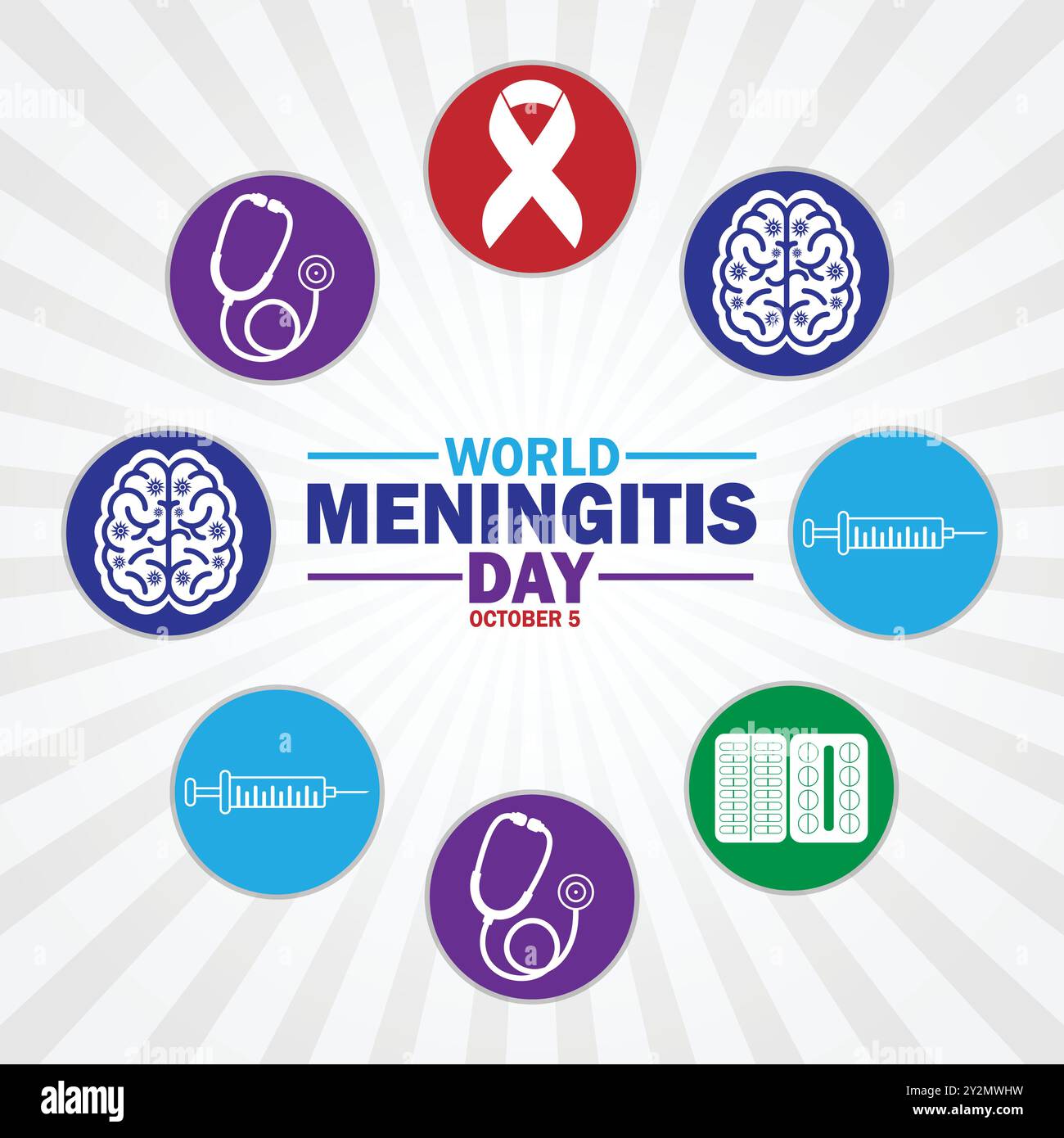 World Meningitis Day. October 5. Holiday concept. Template for ...