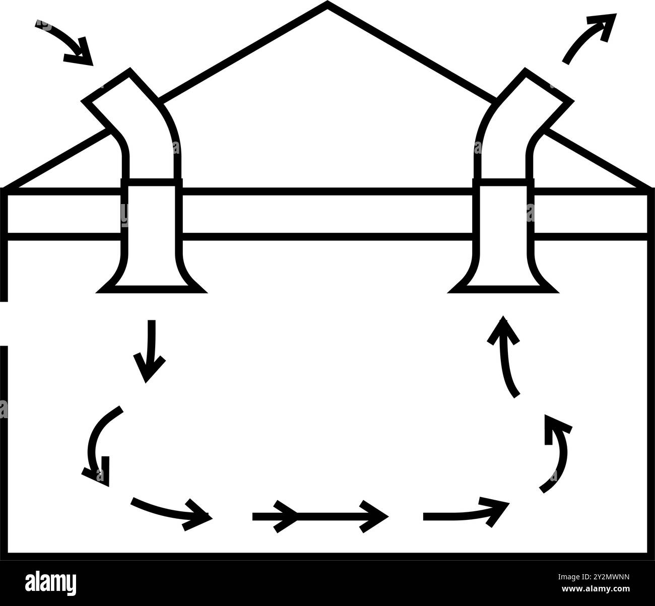 mechanical ventilation line icon vector illustration Stock Vector Image ...