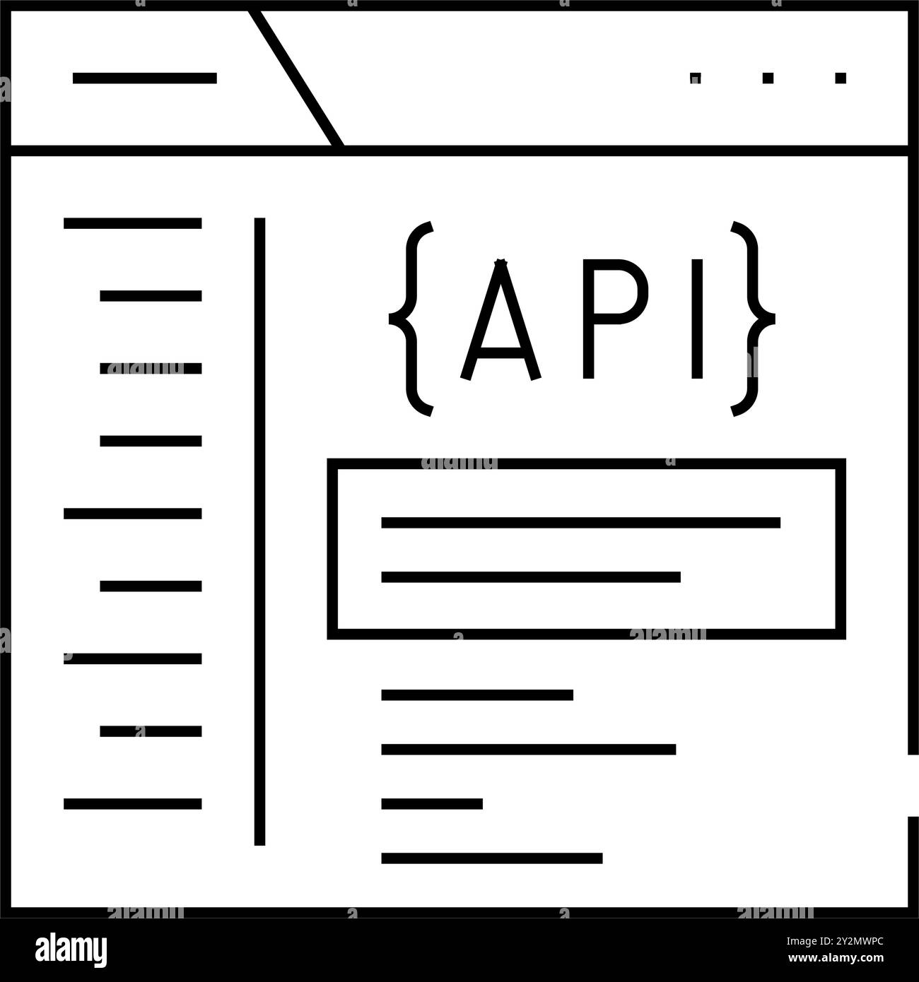 api documentation technical writer line icon vector illustration Stock Vector Image & Art - Alamy