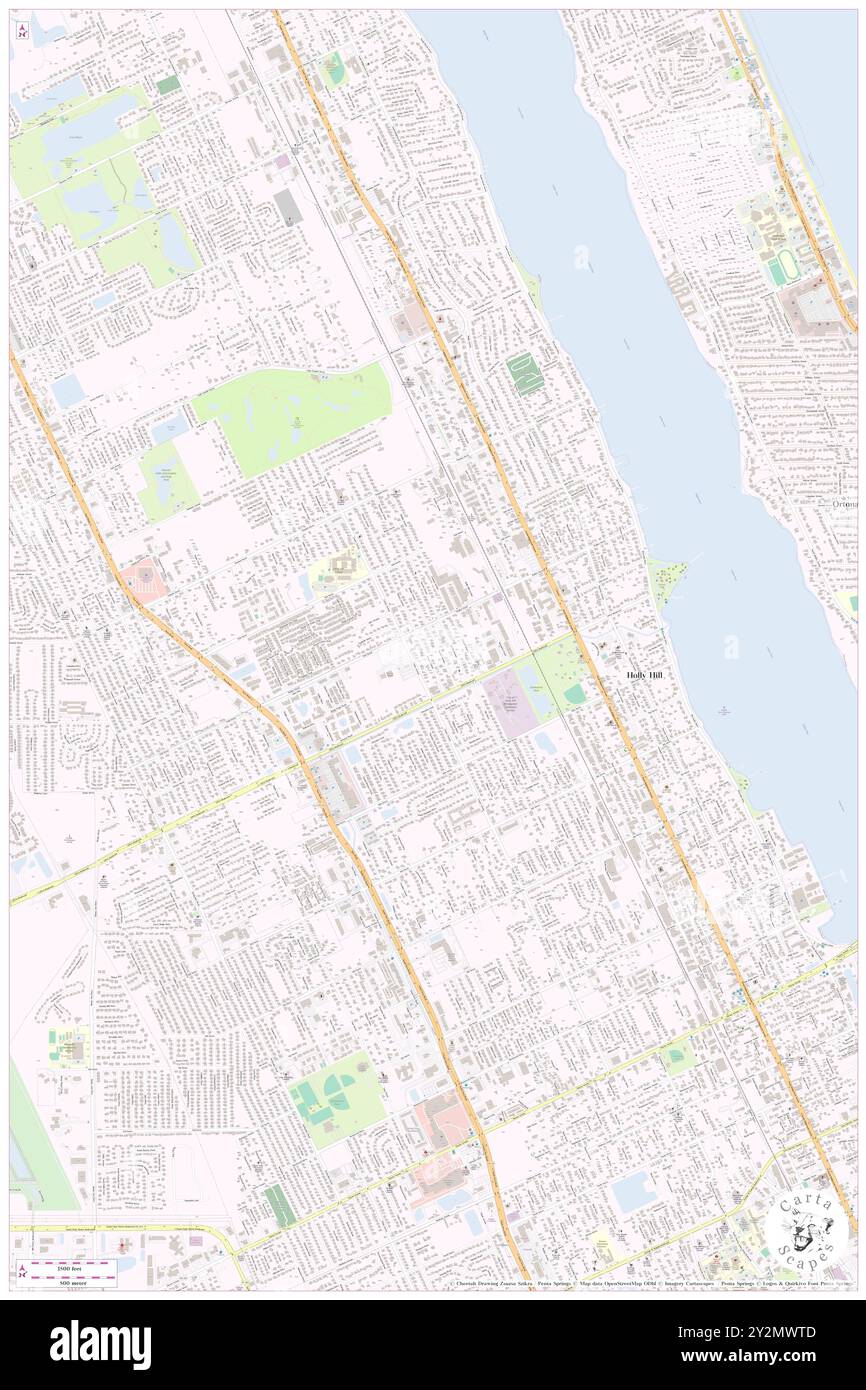 Holly hill florida map hi-res stock photography and images - Alamy