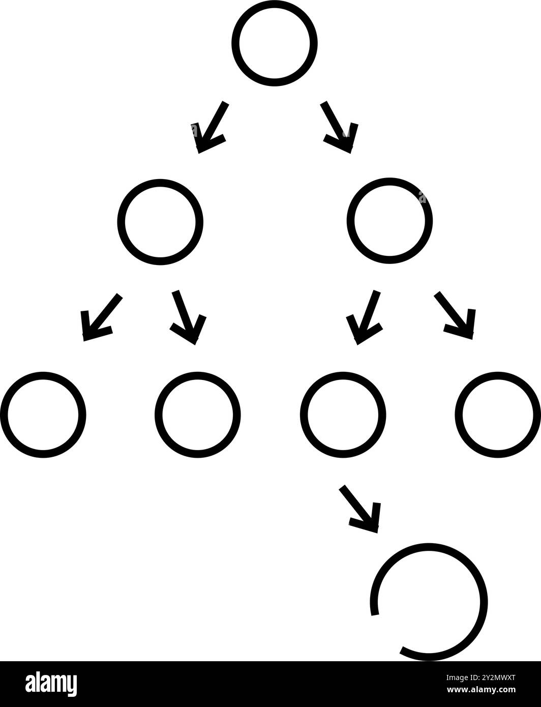 breadth first search bfs line icon vector illustration Stock Vector ...