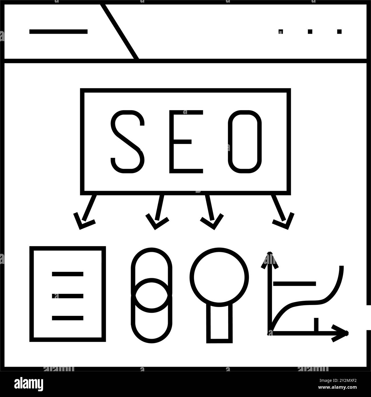 seo search engine optimization line icon vector illustration Stock ...