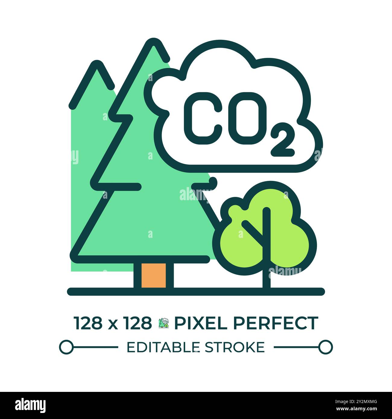 Forest carbon RGB color icon Stock Vector Image & Art - Alamy