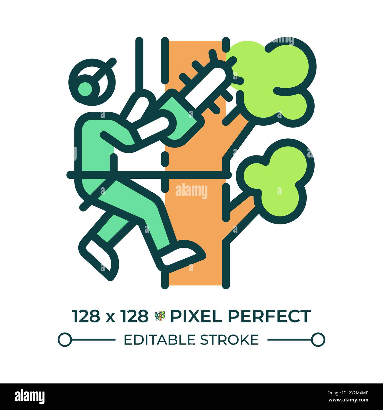 Tree trimming RGB color icon Stock Vector Image & Art - Alamy