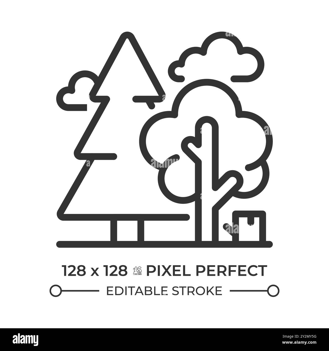 Forestry linear icon Stock Vector Image & Art - Alamy