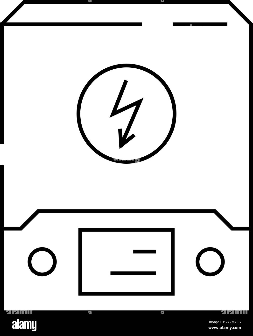 inverter solar panel line icon vector illustration Stock Vector Image ...