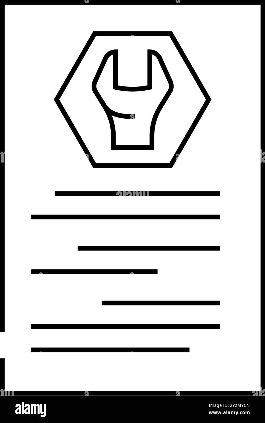 technical terms line icon vector illustration Stock Vector Image & Art ...