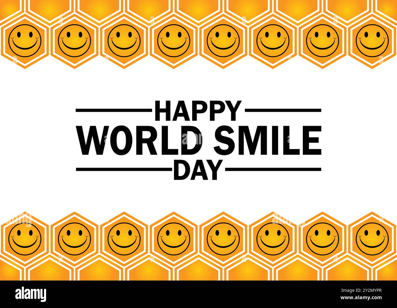 Happy World Smile Day wallpaper with shapes and typography, banner ...