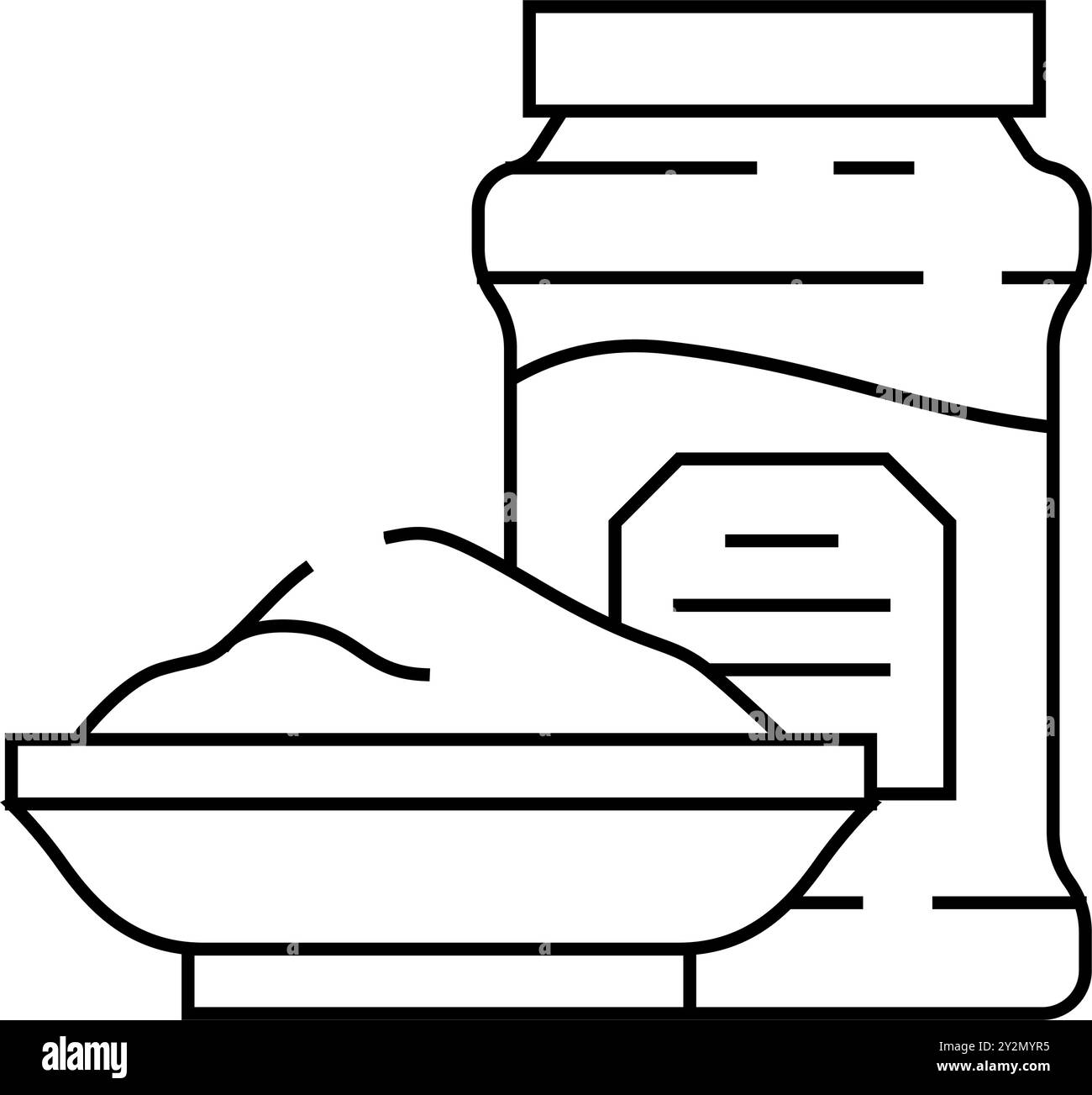 garam masala indian cuisine line icon vector illustration Stock Vector ...