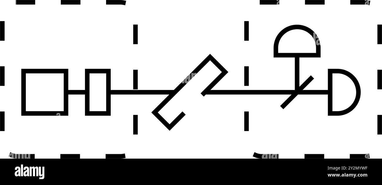 communication quantum technology line icon vector illustration Stock ...