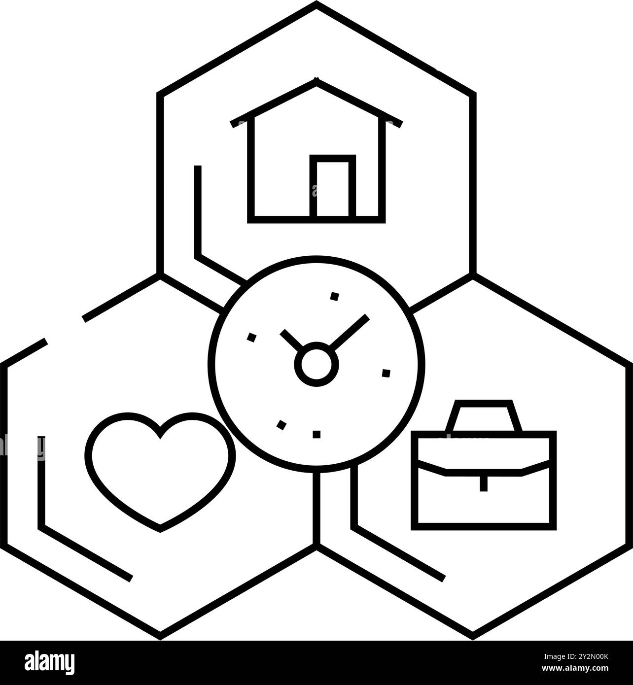 work life integration time line icon vector illustration Stock Vector ...