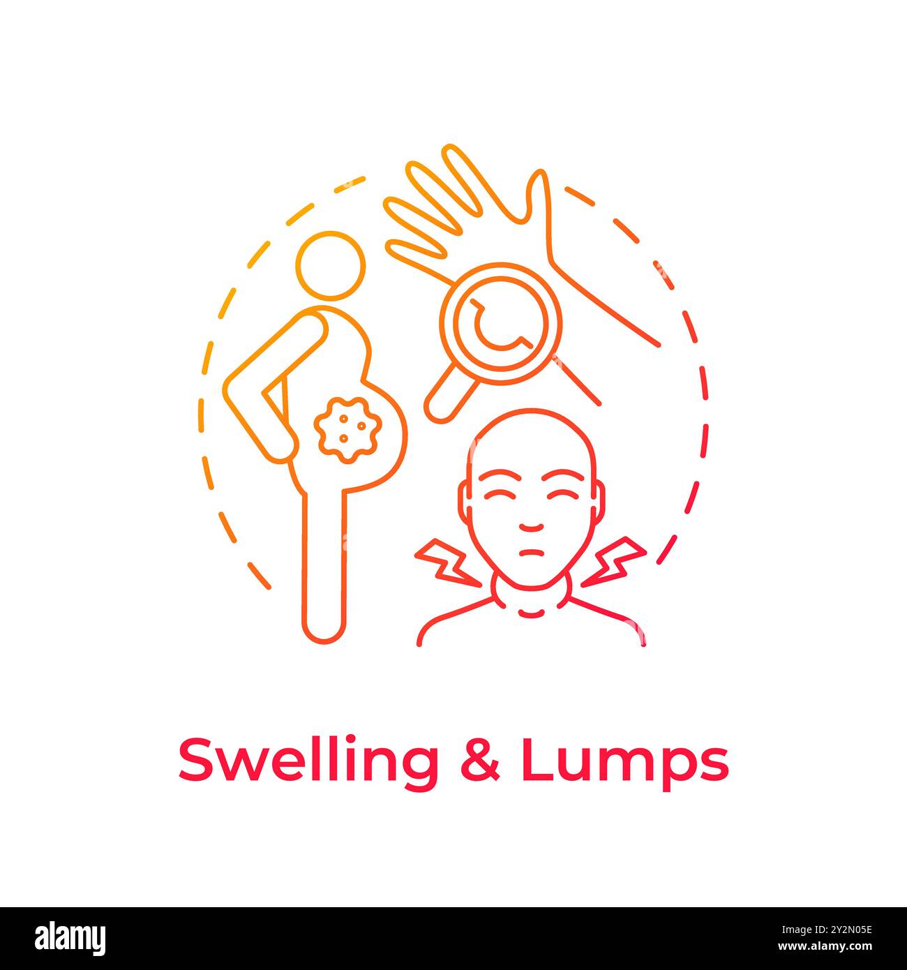 Swelling and lumps red gradient concept icon Stock Vector Image & Art ...
