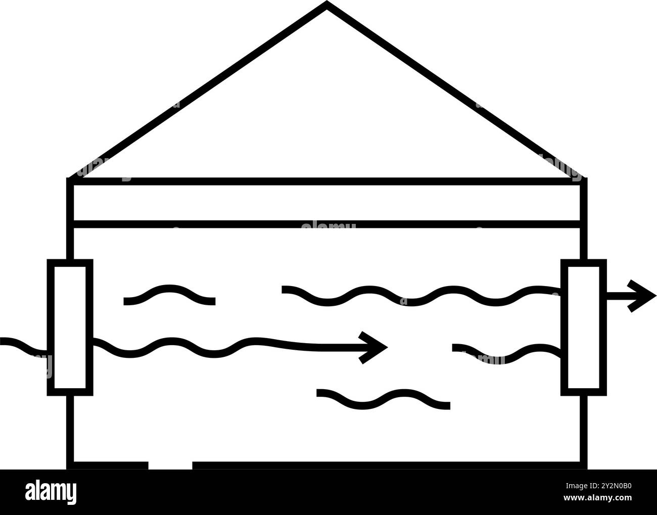 natural ventilation line icon vector illustration Stock Vector Image ...